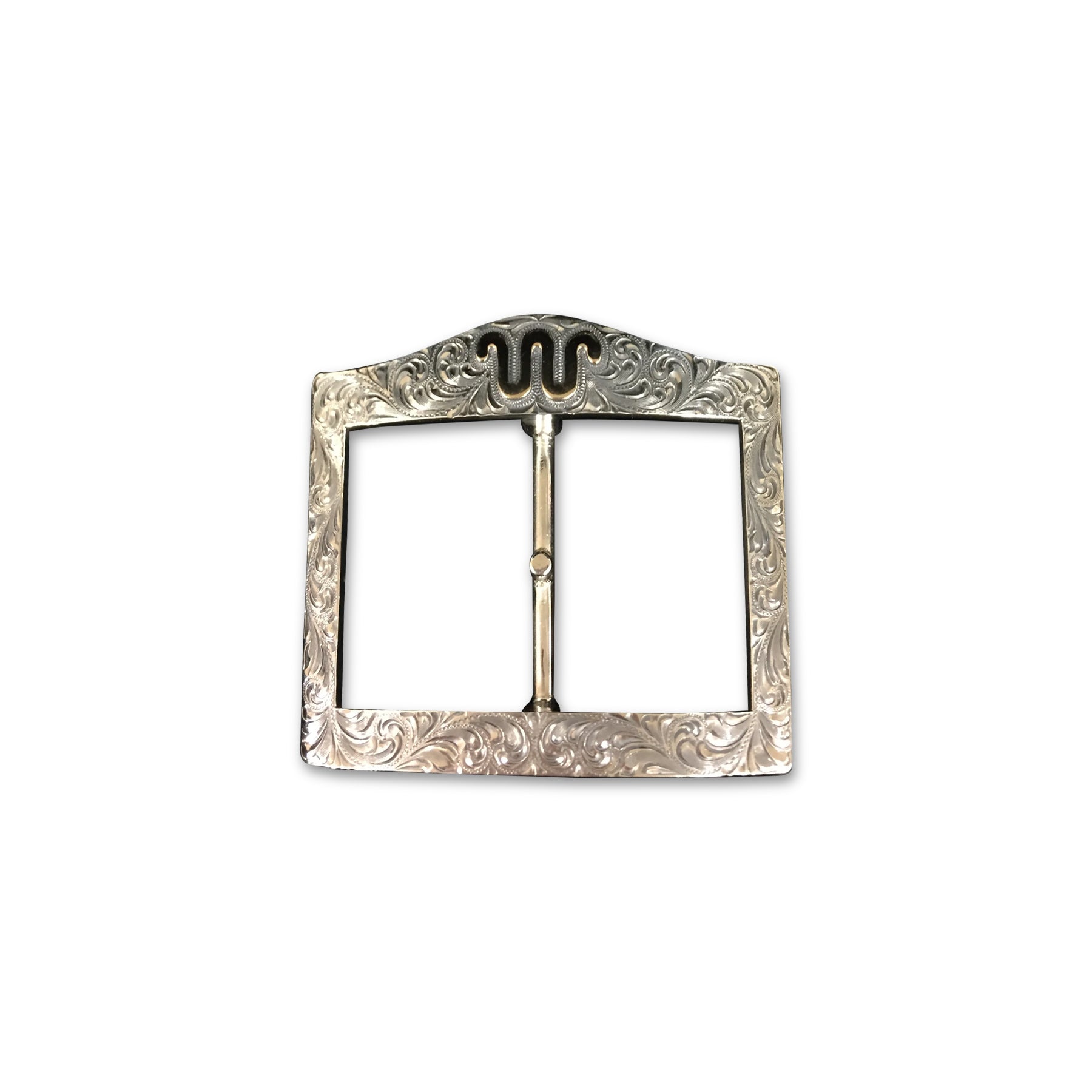 Hammered Buckle w/ Logo No Border – King Ranch Saddle Shop