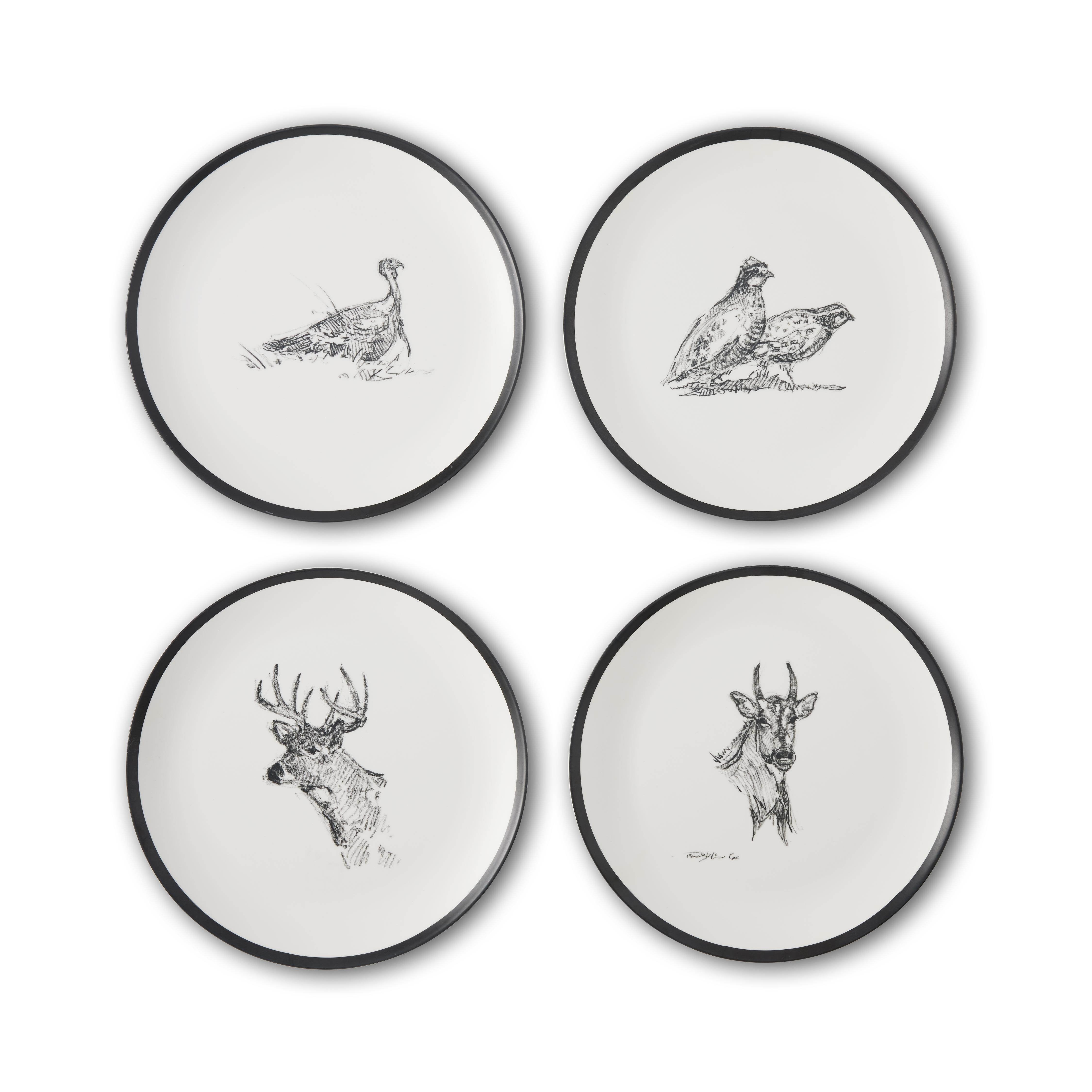 Wildlife Melamine Dinner Plate - Set of 4 – King Ranch Saddle Shop