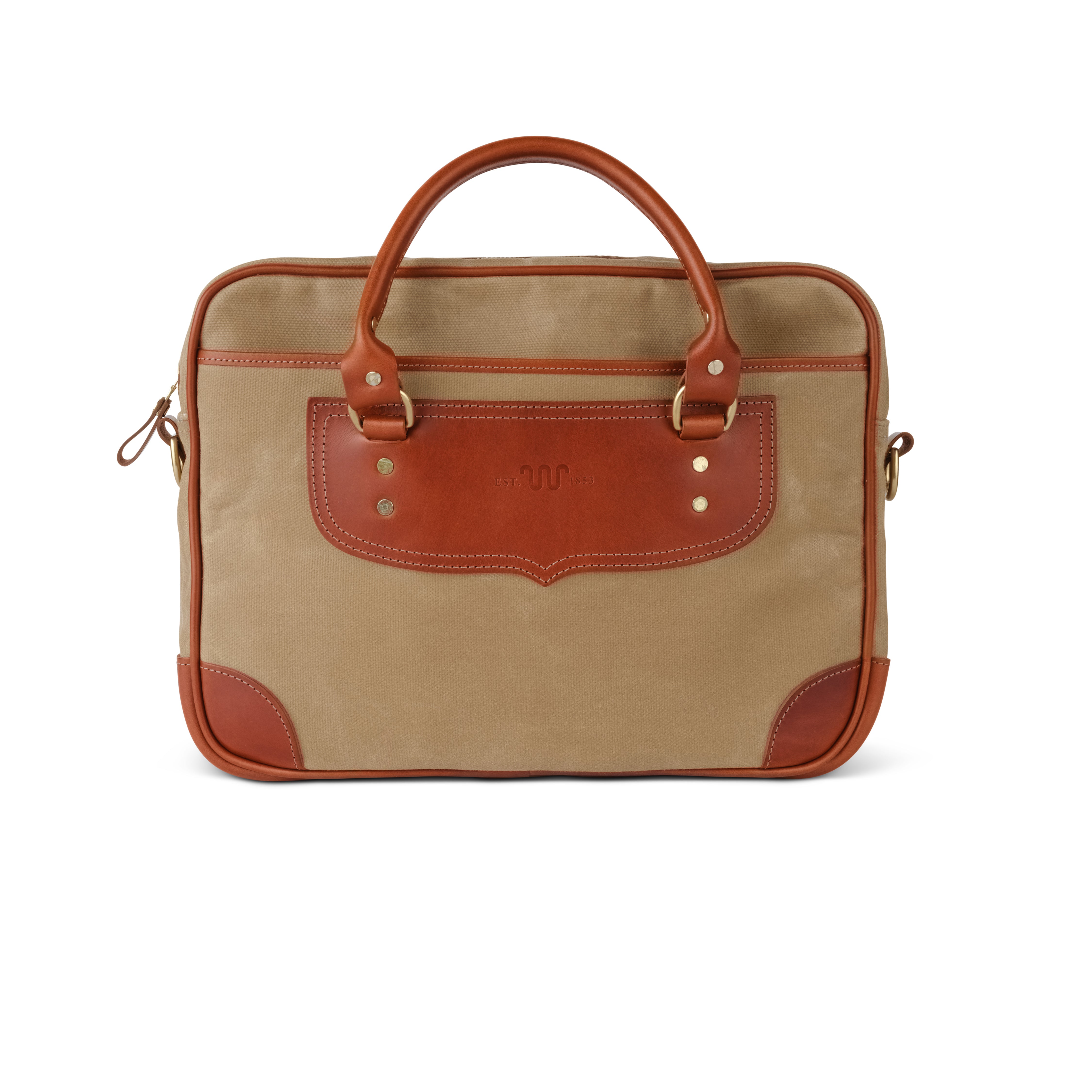 King Ranch Waxed Canvas Briefcase – King Ranch Saddle Shop